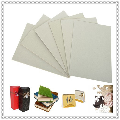 Recycled Stiffness Paper Hard 1250gsm Solid Grey Paperboard for Matte ...