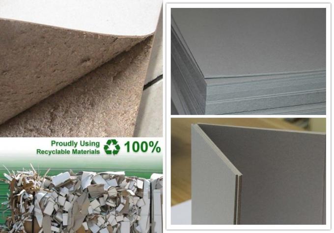 Recycled Thickness 1.3mm 820gsm Rigid Grey Cardboard Sheets Hard Paperboard