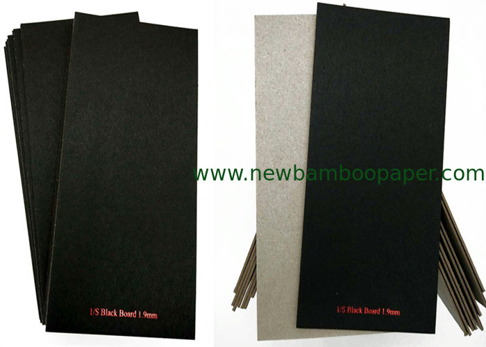 SGS / RoHS C1S Black Paper Laminated Paperboard Grey Back 1.9mm Solid ...
