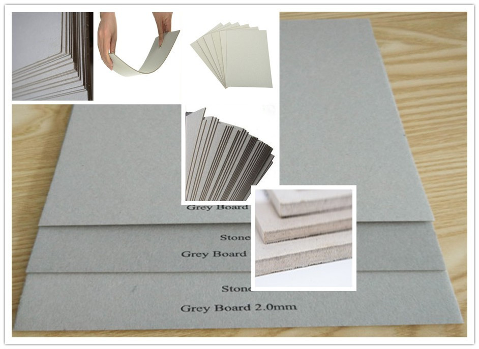 Recycled Pulp Uncoated Laminated Grey Chipboard 700gsm - 1800gsm 1.5mm ...