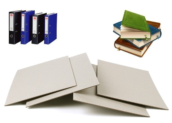 Solid 1100gsm Book Binding board , Mixed Pulp Hard Paper Grey Board Sheets