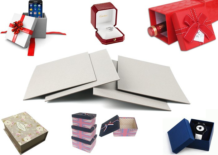 Custom Recycled Paper Rigid Grey Cardboard Sheets With Uncoated Coating